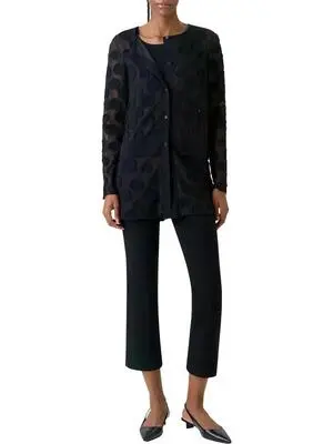 Akris Polka-dot Button-front Cardigan - Black