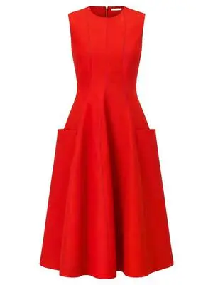 Maison Rabih Kayrouz Sleeveless Panelled Midi Dress - Red