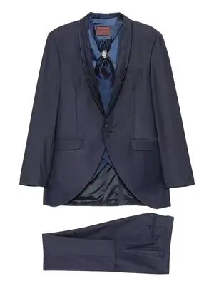 CARLO PIGNATELLI Shawl-lapel Single-breasted Four-piece Suit - Blue