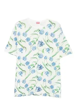 Kenzo Tulip-print T-shirt - White