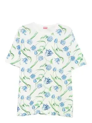 Kenzo Tulip-print T-shirt - White