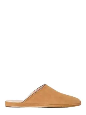 Fabiana Filippi Suede Flat Mules - Neutrals