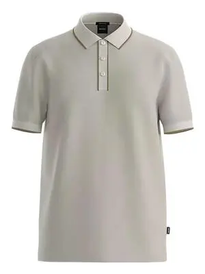 BOSS Tipped Regular-fit Polo Shirt - Neutrals