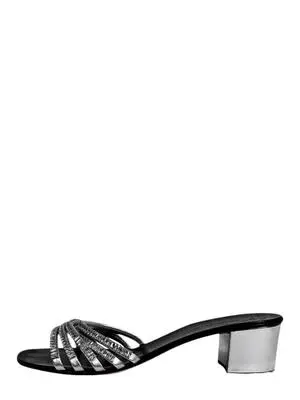 GIUSEPPE ZANOTTI Rhinestone Embellished Heeled Sandals - Silver