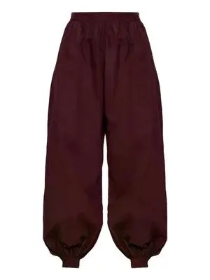 ROTATE BY BIRGER CHRISTENSEN Gathe-cuff Loose-fit Trousers - Red