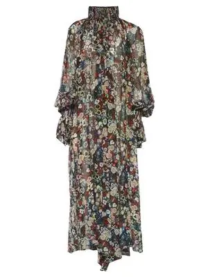 Khaite Edgar Floral-print Maxi Dress - Black
