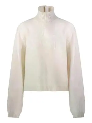 RÓHE Ribbed-knit High-neck Sweater - Neutrals