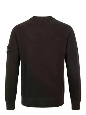 Stone Island Raglan-sleeve Sweater With Signature Badge - Brown