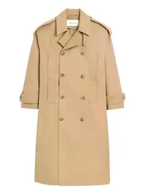AMI Paris Cotton Trench Coat - Neutrals