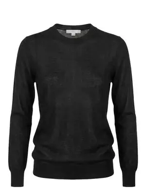 Malo Fine-knit Cashmere Sweater - Black