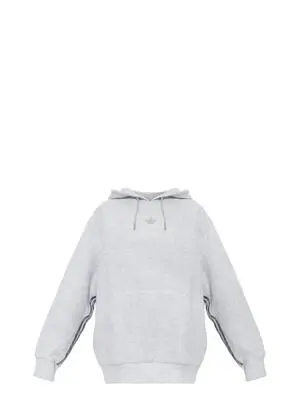 Adidas Logo-embroidered Hoodie - Grey