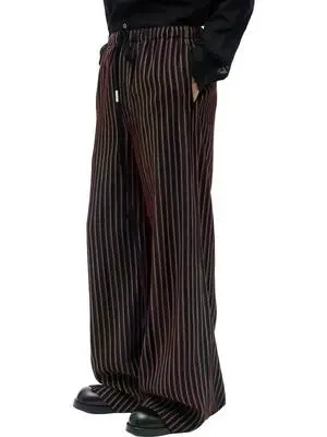 ANN DEMEULEMEESTER Striped Trousers - Black