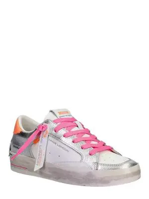 CRIME LONDON Skate Deluxe Leather Sneakers - Silver