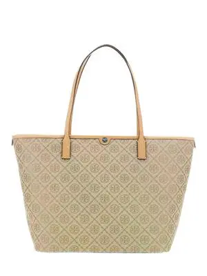 Tory Burch T Monogram Tote Bag - Neutrals