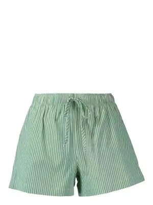 THE LADY AND THE SAILOR Striped Shorts - Green