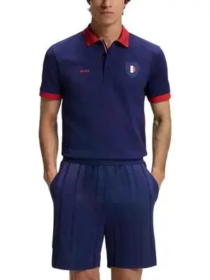BOSS Paddy Polo Shirt With Country Flag - Blue