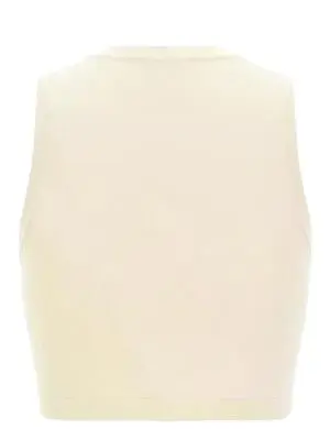 Max Mara Fine-knit Sleeveless Cropped Top - Neutrals
