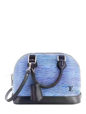 LOUIS VUITTON Alma Handbag Epi Leather Bb Satchel - Blue