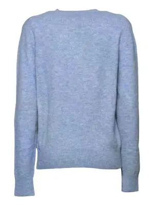 MC2 SAINT BARTH Logo Embroidered Crew Neck Sweater - Blue