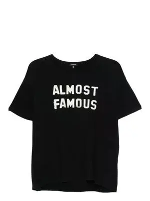 R13 Almost Famous" Distressed Effect T-shirt - Black