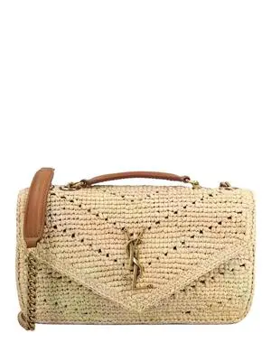Saint Laurent Loulou Woven Shoulder Bag - Neutrals