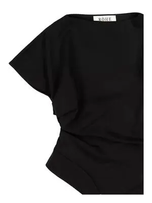 RÓHE Draped Asymmetric T-shirt - Black