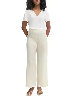 Patrizia Pepe Logo Plaque Wide-leg Trousers - Neutrals