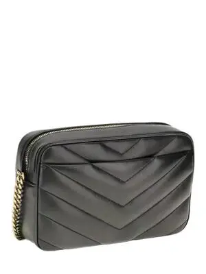Saint Laurent Medium Loulou Quilted Leather Shoulder Bag - Black