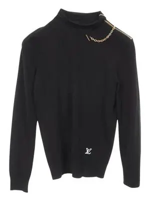 LOUIS VUITTON Chain Detail Turtleneck Sweater - Black