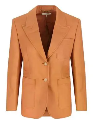 Chloé Peak Lapel Single-breasted Blazer - Orange