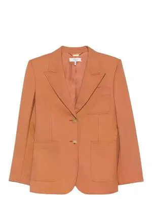 Chloé Peak Lapel Single-breasted Blazer - Orange
