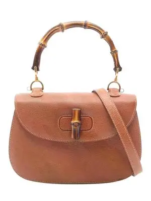 GUCCI Gucci 2000s Bamboo Turn-Lock Tote Bag