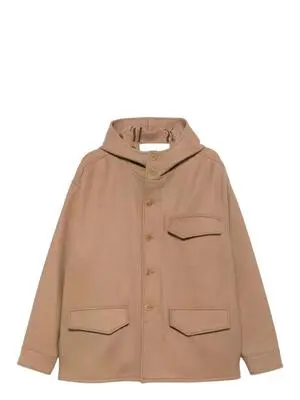 IH NOM UH NIT Ih Nom Uh Nit Hooded Flap-Pocket Coat