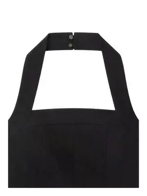 A.L.C. Lori Halterneck Top Cropped Square Neck - Black