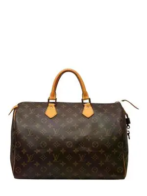 LOUIS VUITTON Monogram Speedy 35 Boston Bag - Brown