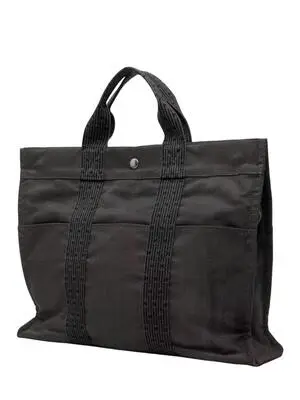 Hermès Canvas Herline Mm Tote Bag - Grey
