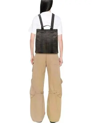 Hermès Canvas Herline Mm Backpack - Grey