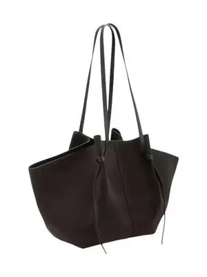 Yuzefi Mochi Pleated Shoulder Bag - Brown