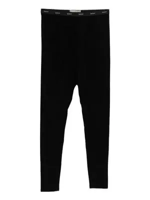 Yohji Yamamoto Logo-waistband Leggings - Black
