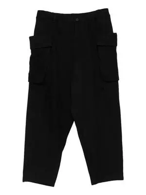 Yohji Yamamoto Straight Leg Cargo Pants - Black