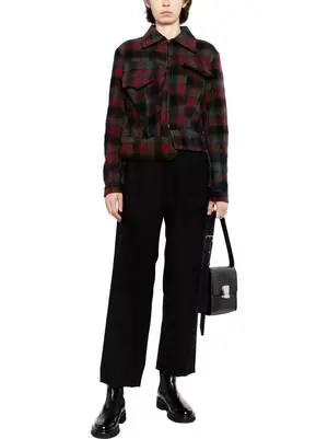 Yohji Yamamoto Check-pattern Zip-up Jacket - Red