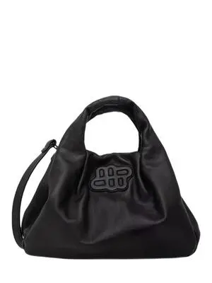 Munthe Small Ruched Tote Bag - Black