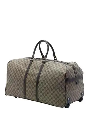 Gucci Gg Supreme Trolley Travel Bag - Neutrals
