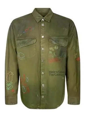 Dsquared2 Embroidered Studded Shirt - Green