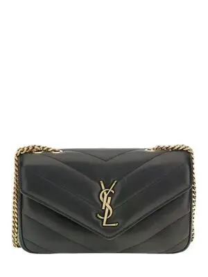 Saint Laurent Small Loulou Quilted Leather Shoulder Bag - Black