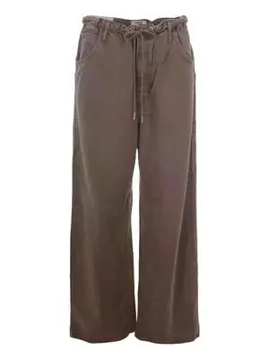 AGOLDE Shaw Drawstring Wide-leg Jeans - Brown