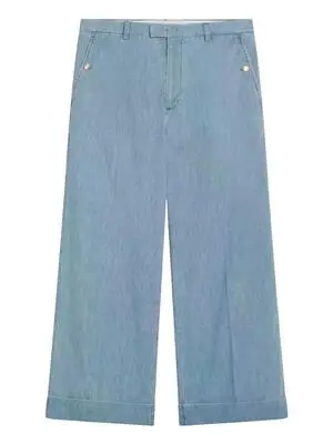 Valentino Garavani Cotton Wide-leg Jeans - Blue