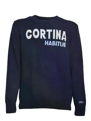 MC2 SAINT BARTH Intarsia-knit Crewneck Sweater - Blue