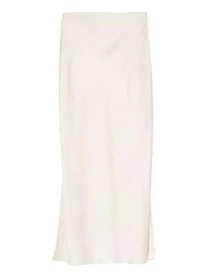 BRUNELLO CUCINELLI Brunello Cucinelli Satin Finish Side-Slit Maxi Skirt