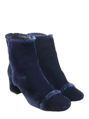 STUART WEITZMAN Velvet Ankle Boots - Blue